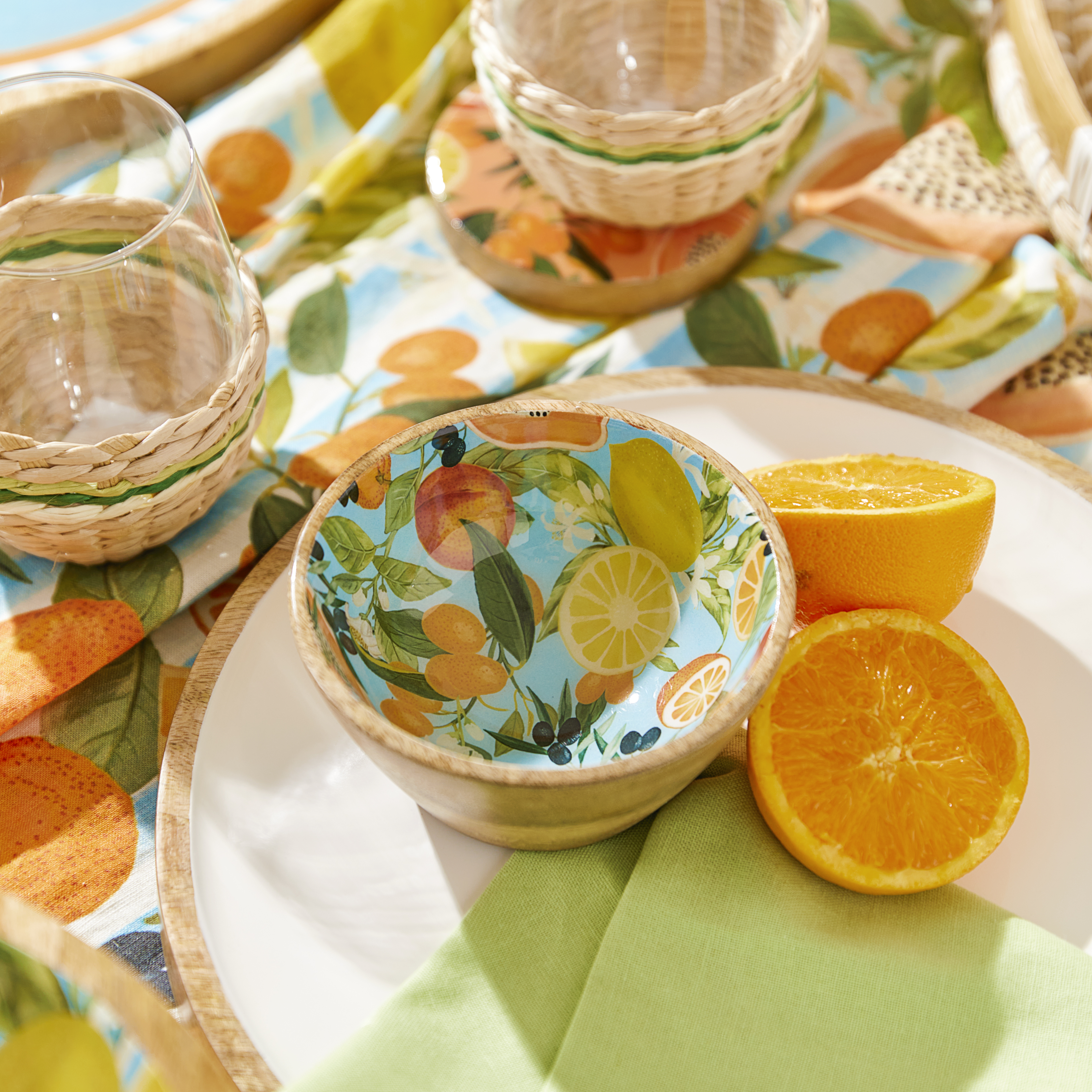 La Frutta Timber Fruit Blue Dip Bowl | Adairs