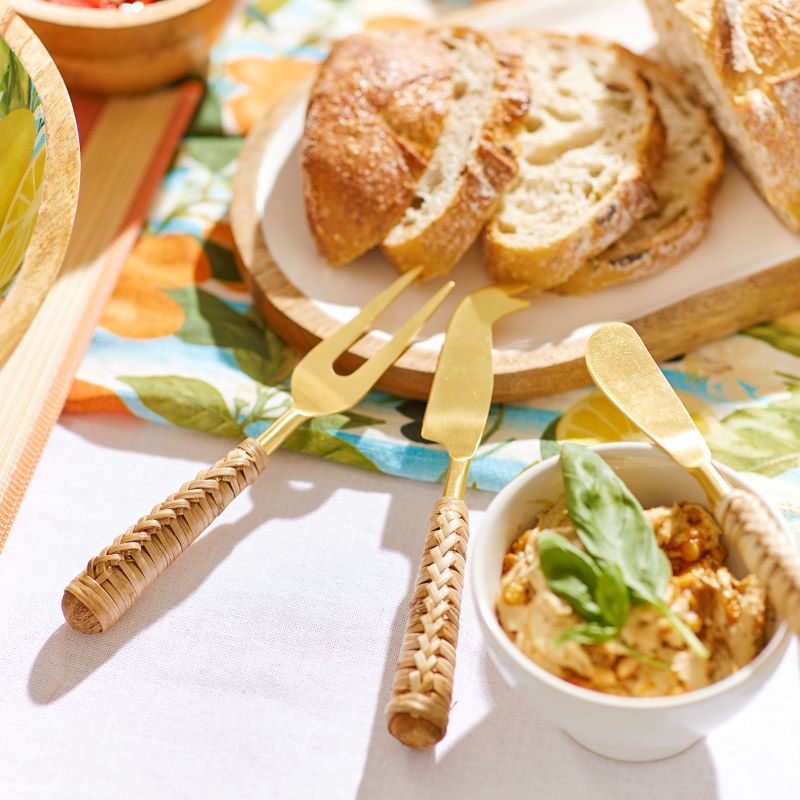 Soho Collection Natural Gold Cheese Set | Adairs