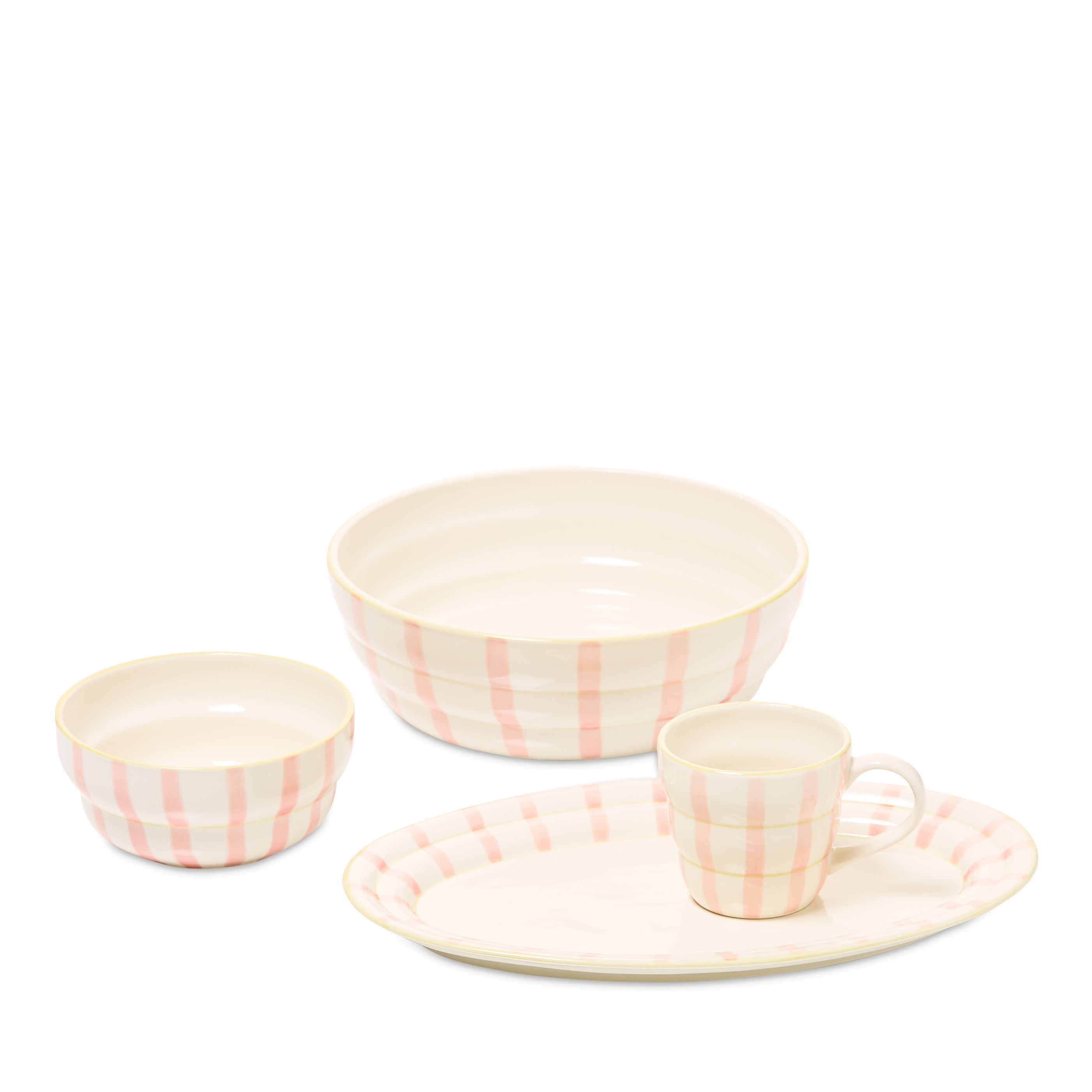 Mediterranean Pink Stripe Side Bowl | Adairs