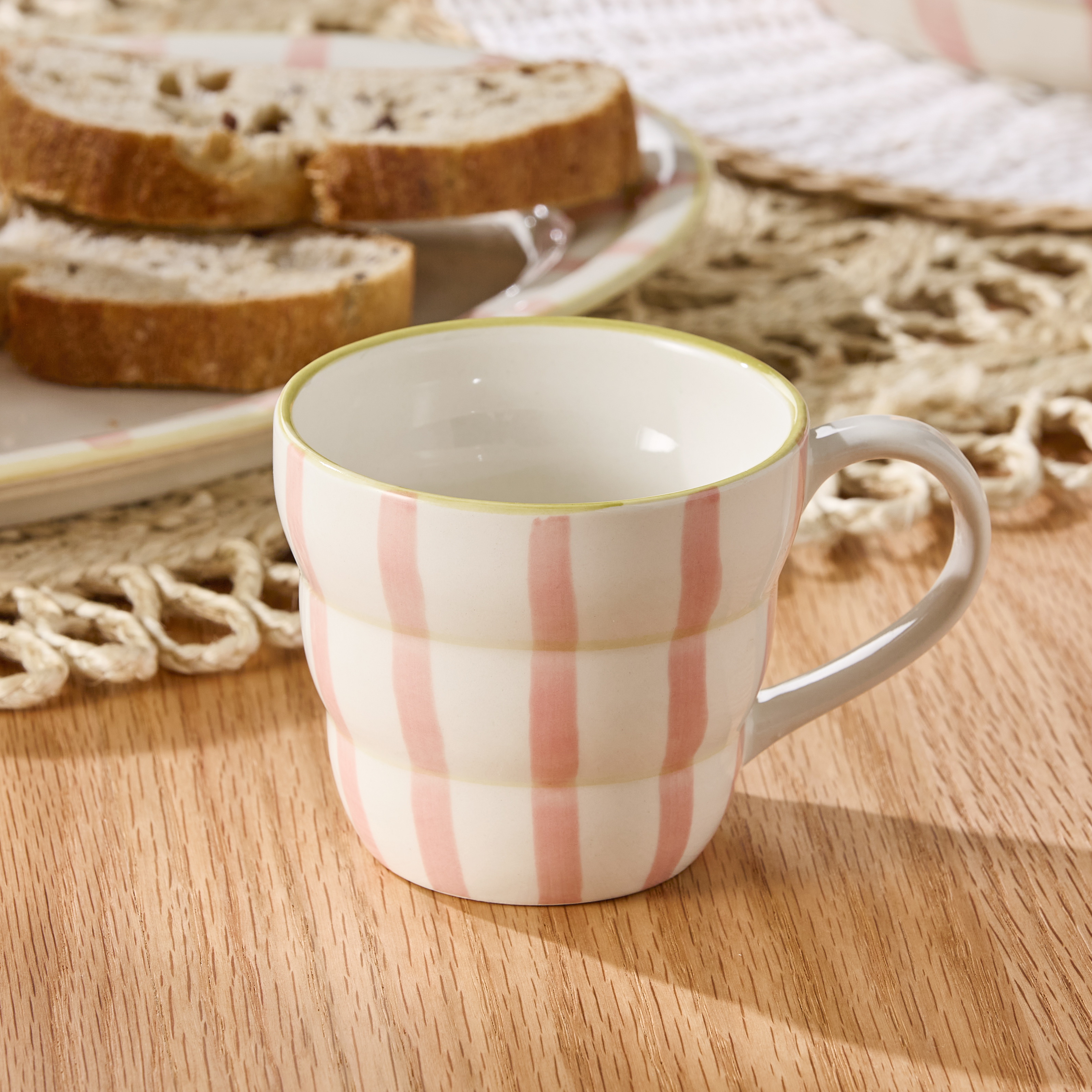 Mediterranean Pink Stripe Mug | Adairs
