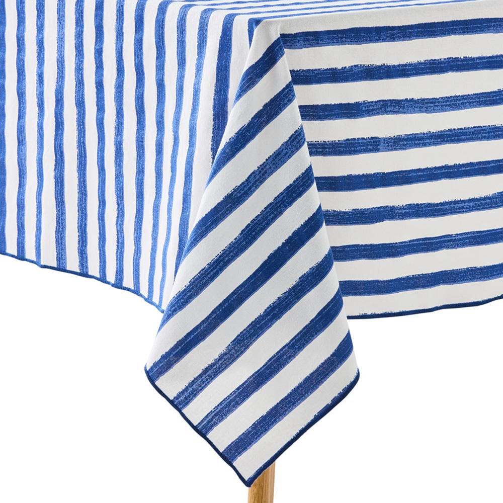 Jordana Vivid Blue Stripe Table Cloth | Adairs