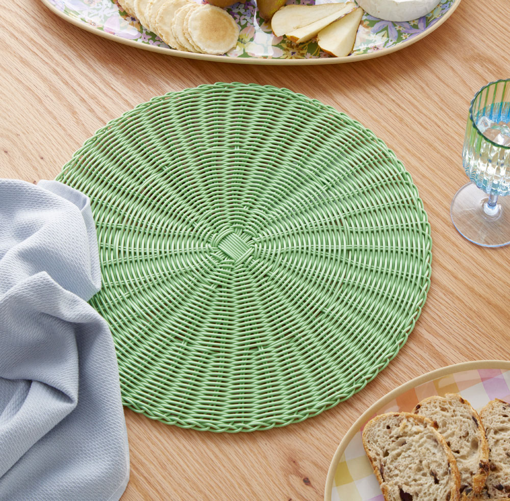 Tribeca Green Placemat 2 Pack | Adairs