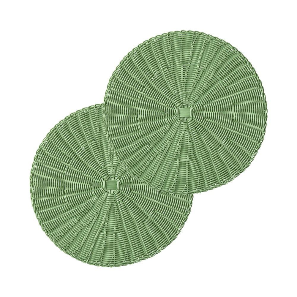 Tribeca Green Placemat 2 Pack | Adairs