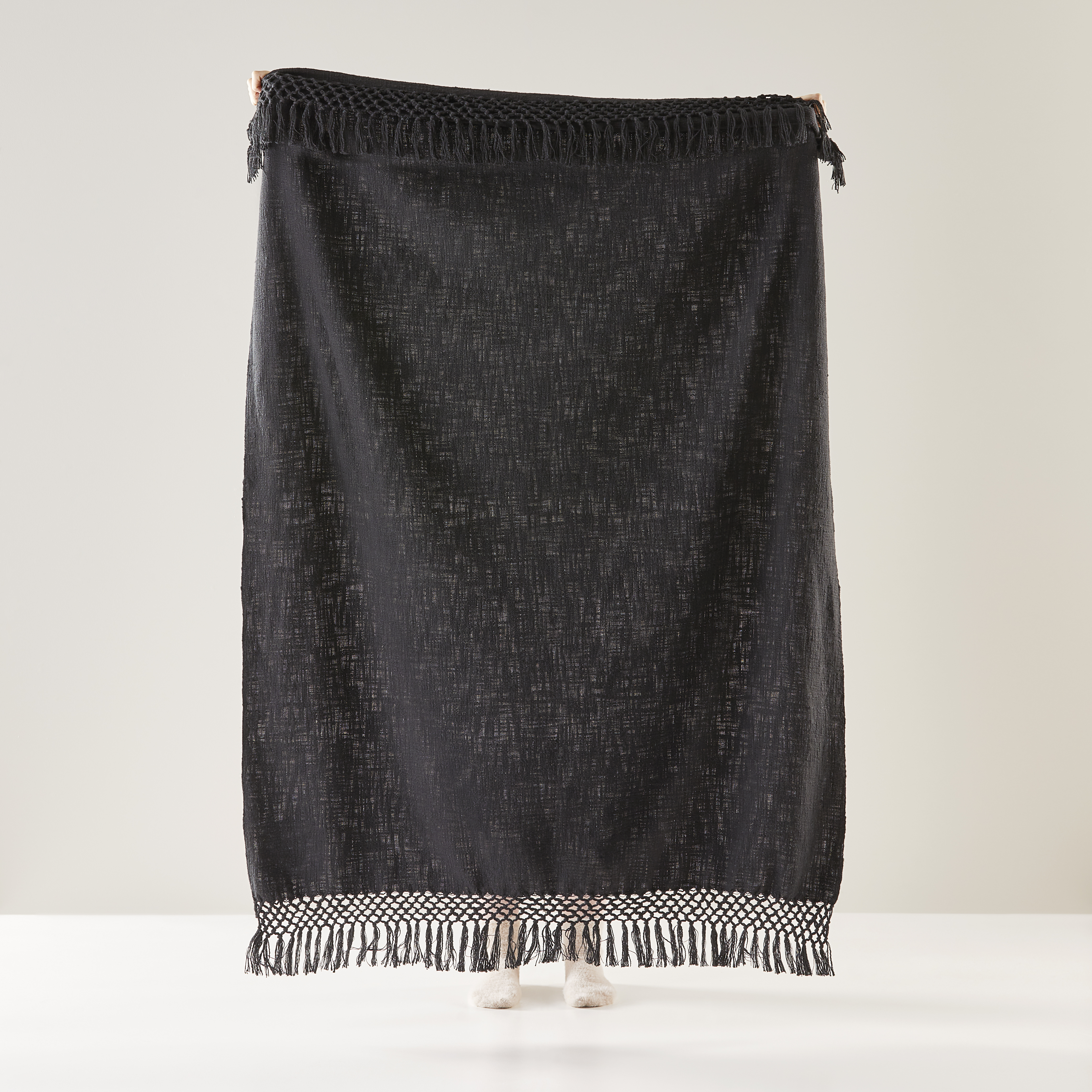 Macrame Black Knot Throw | Adairs