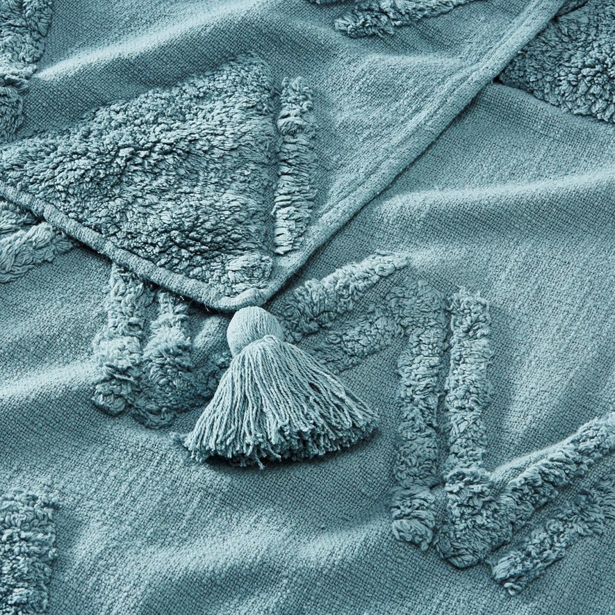 Skyler Slate Tufted Throw | Adairs