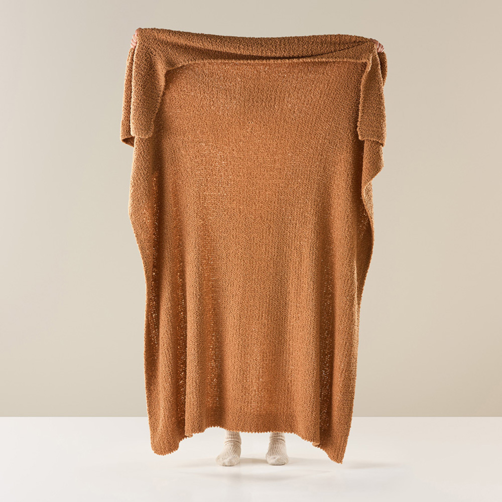 Manhattan Caramel Boucle Throw | Adairs