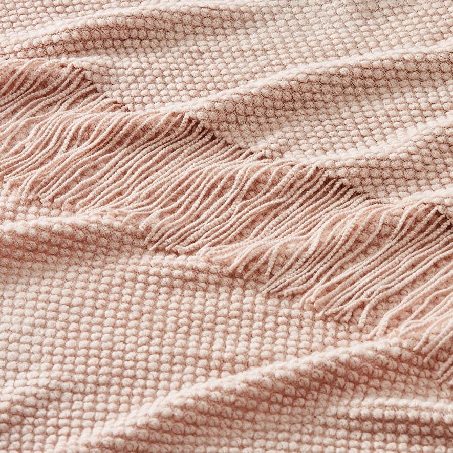 Hartford Dusty Pink Throw | Adairs