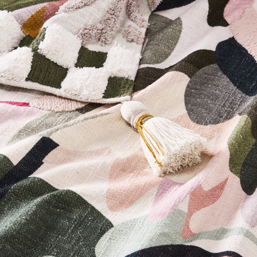 Kimmy Hogan Blush Throw | Adairs