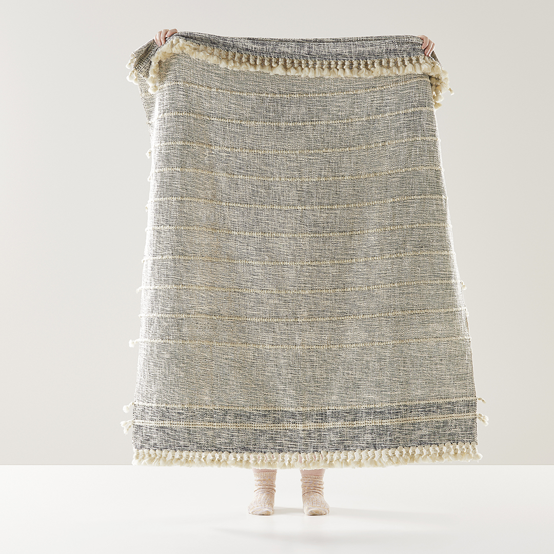 Solanell Black Throw | Adairs