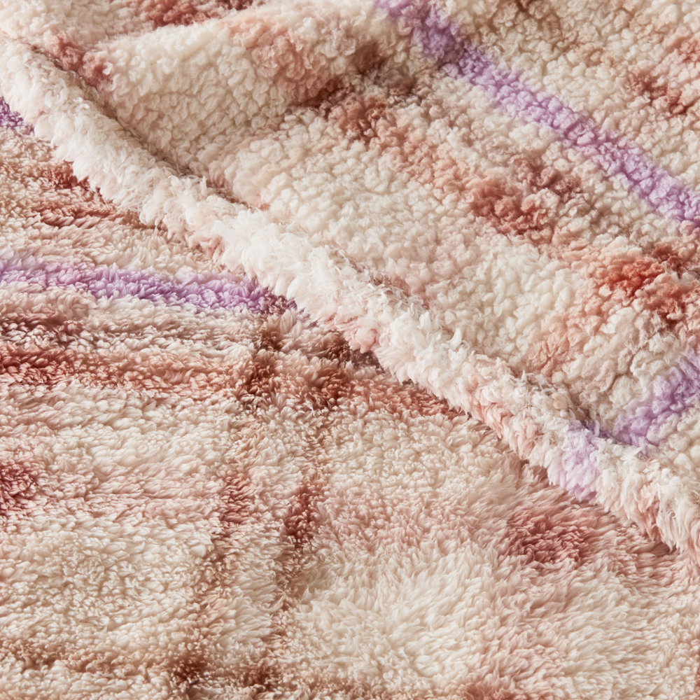 Cloud Sunset Check Blanket | Adairs