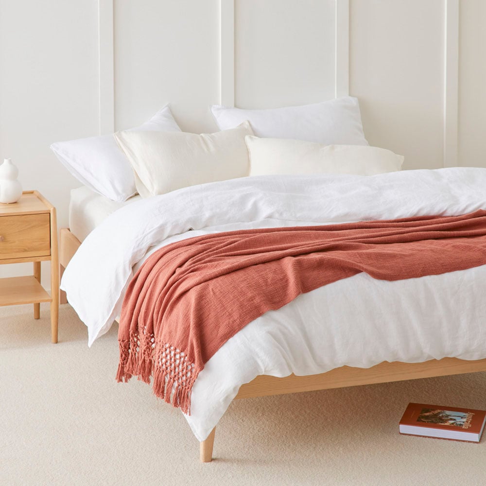 Macrame Rust Knot Throw | Adairs