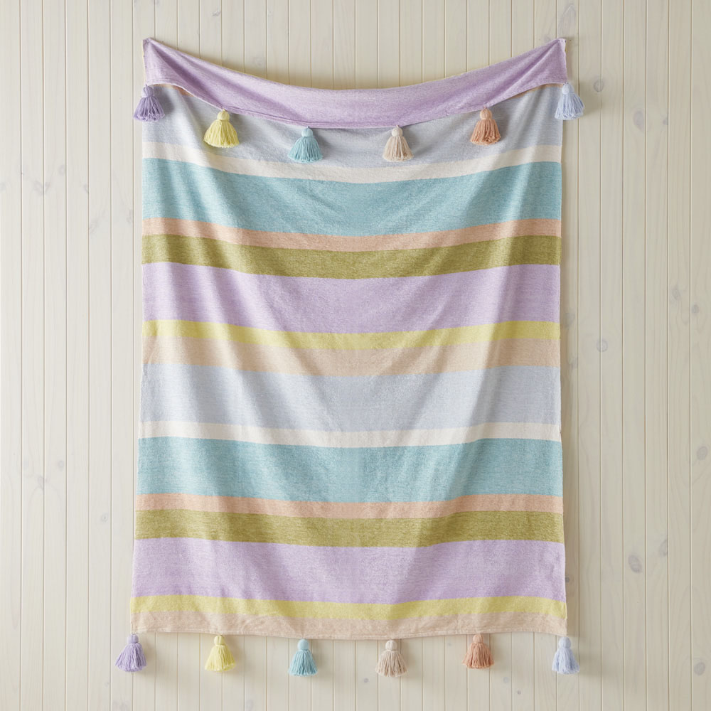 Sorbet Pastels Stripe Throw | Adairs