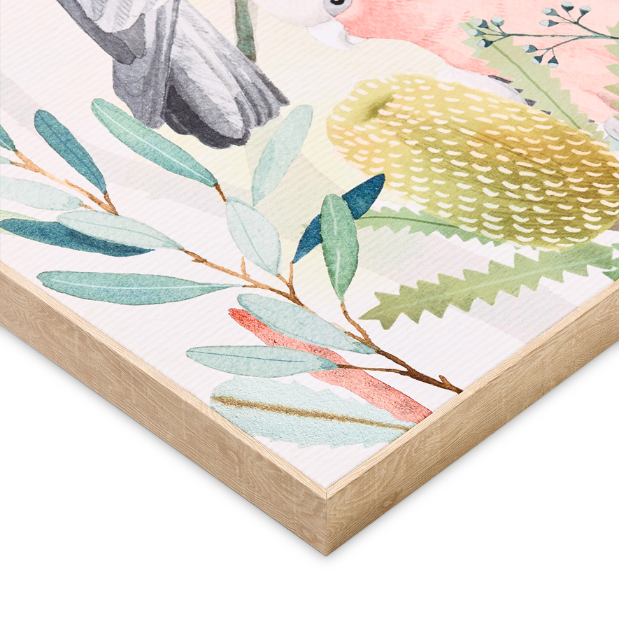 Native Bushland Pink Galah Canvas | Adairs