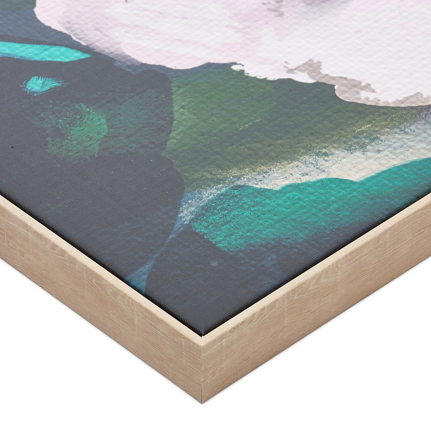 Abstract Pink & Teal Square Canvas | Adairs