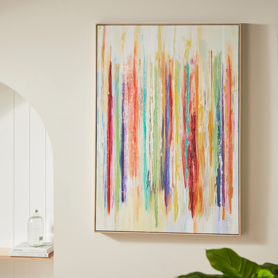 Abstract Rainbow Multi Canvas | Adairs