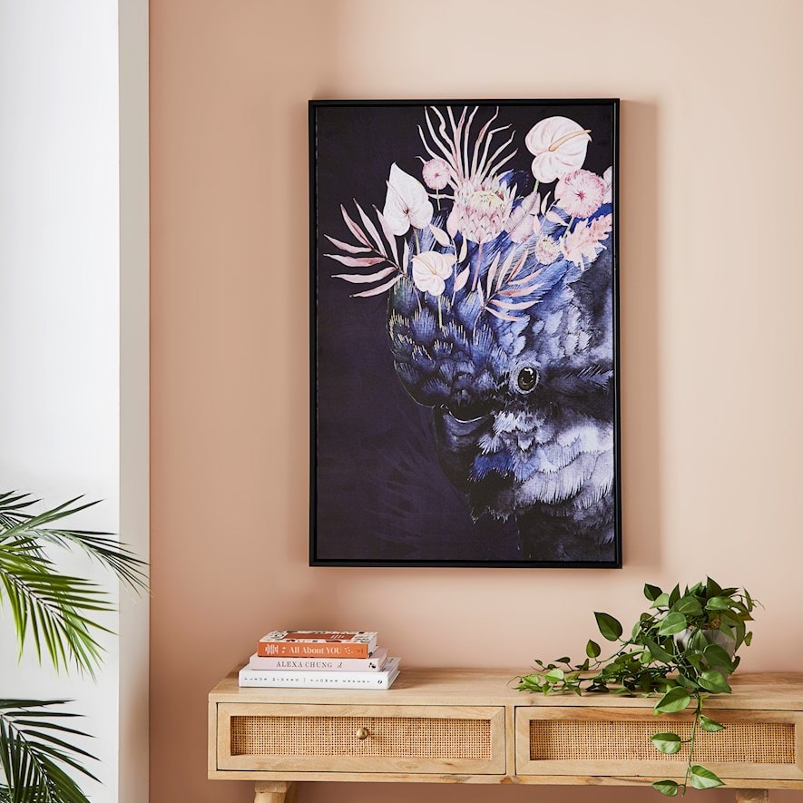 Black Cockatoo Canvas Adairs