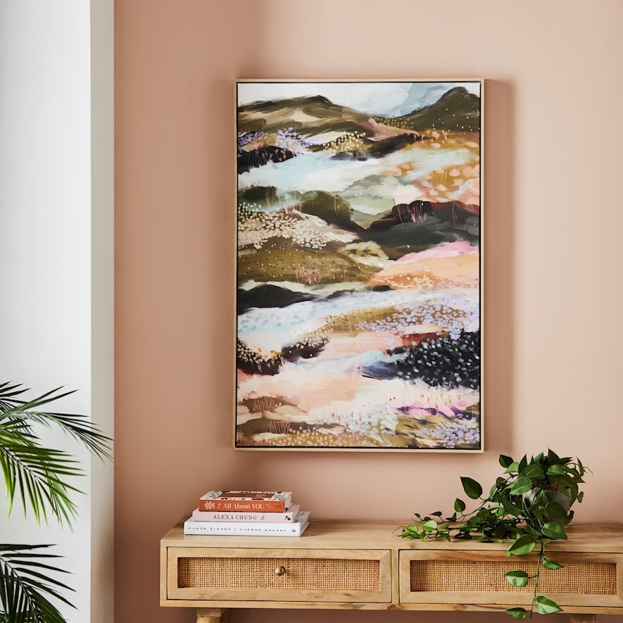 Wild Meadow Olive Canvas | Adairs