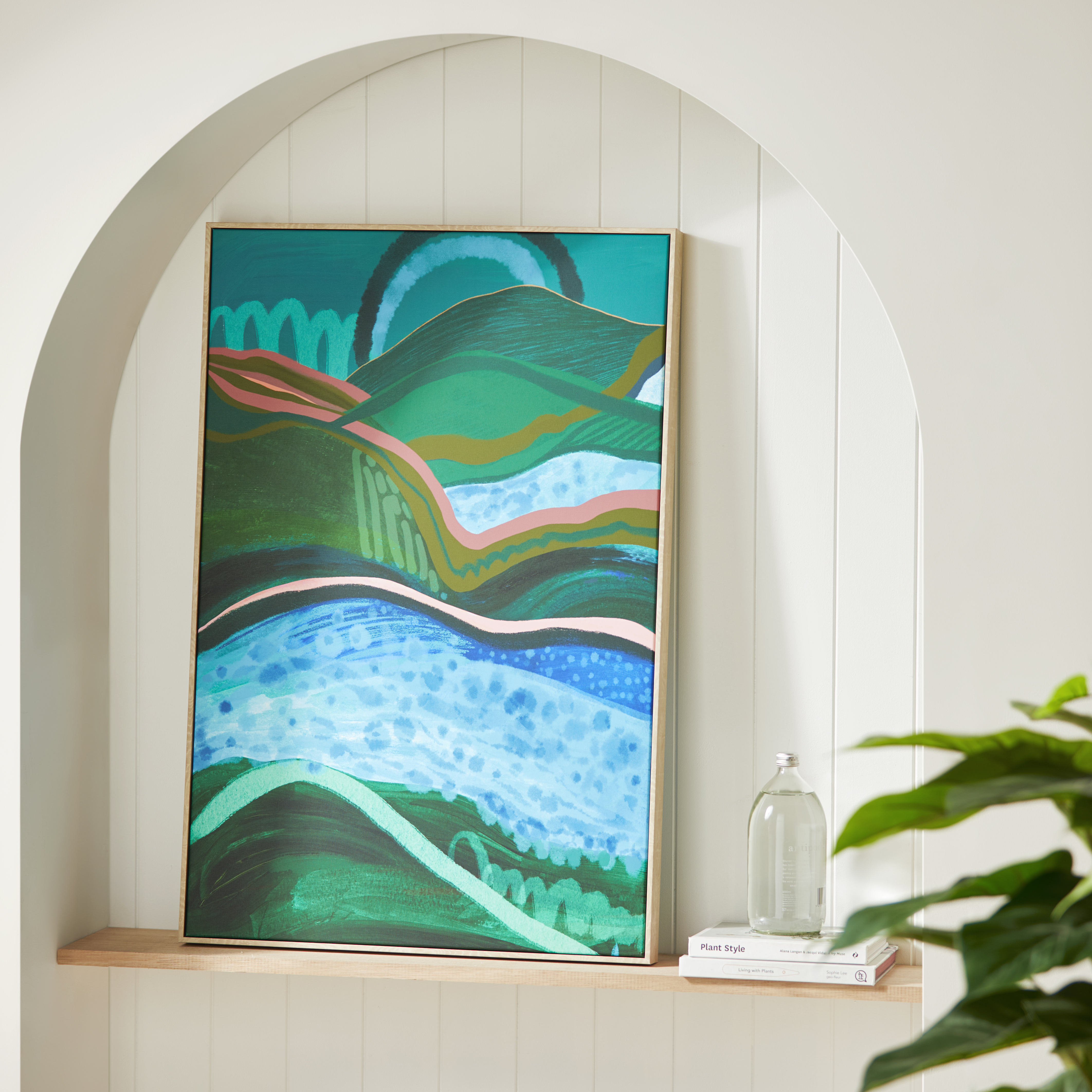 Organic River Landscape Canvas | Adairs