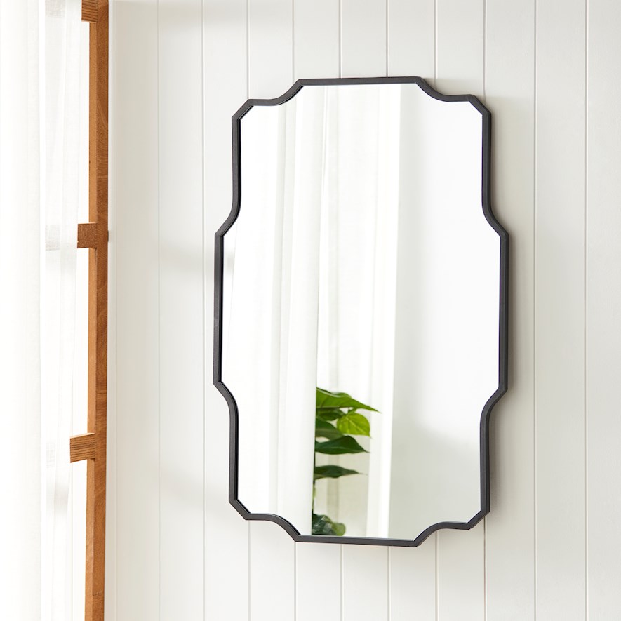 Empire Black Rectangle Mirror | Adairs
