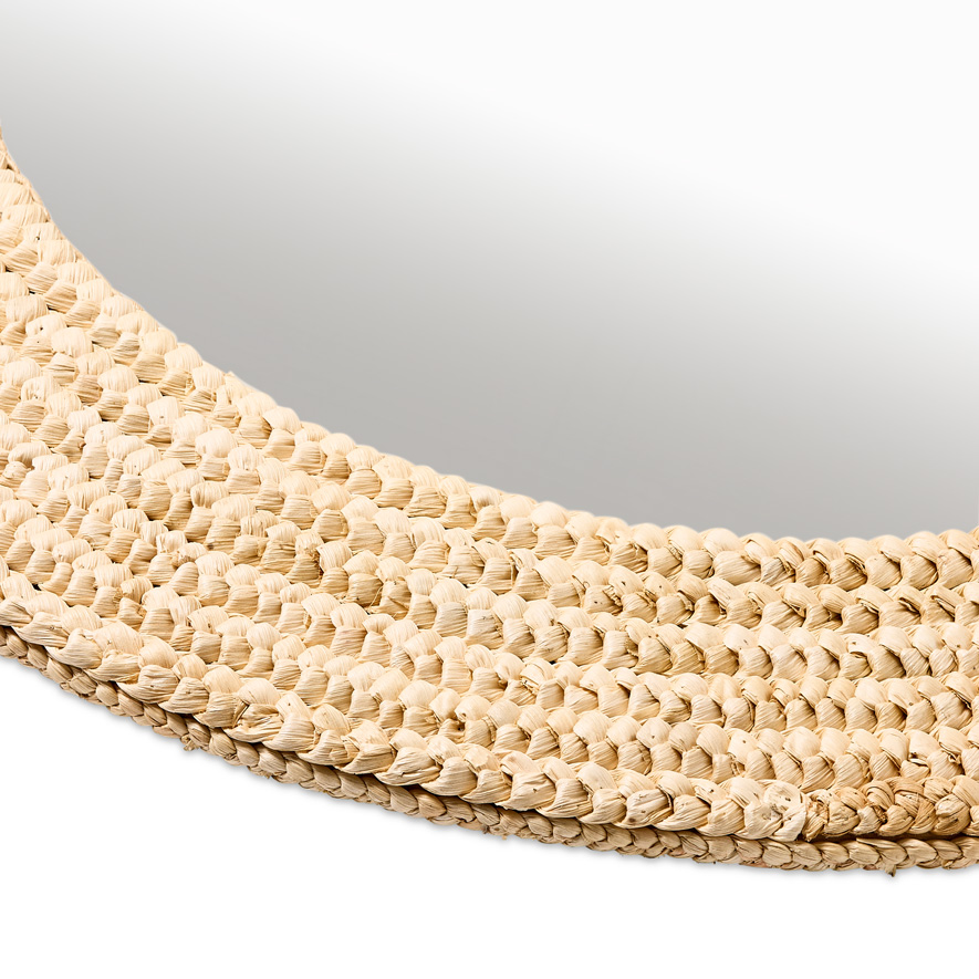 Caribbean Natural Round Mirror | Adairs