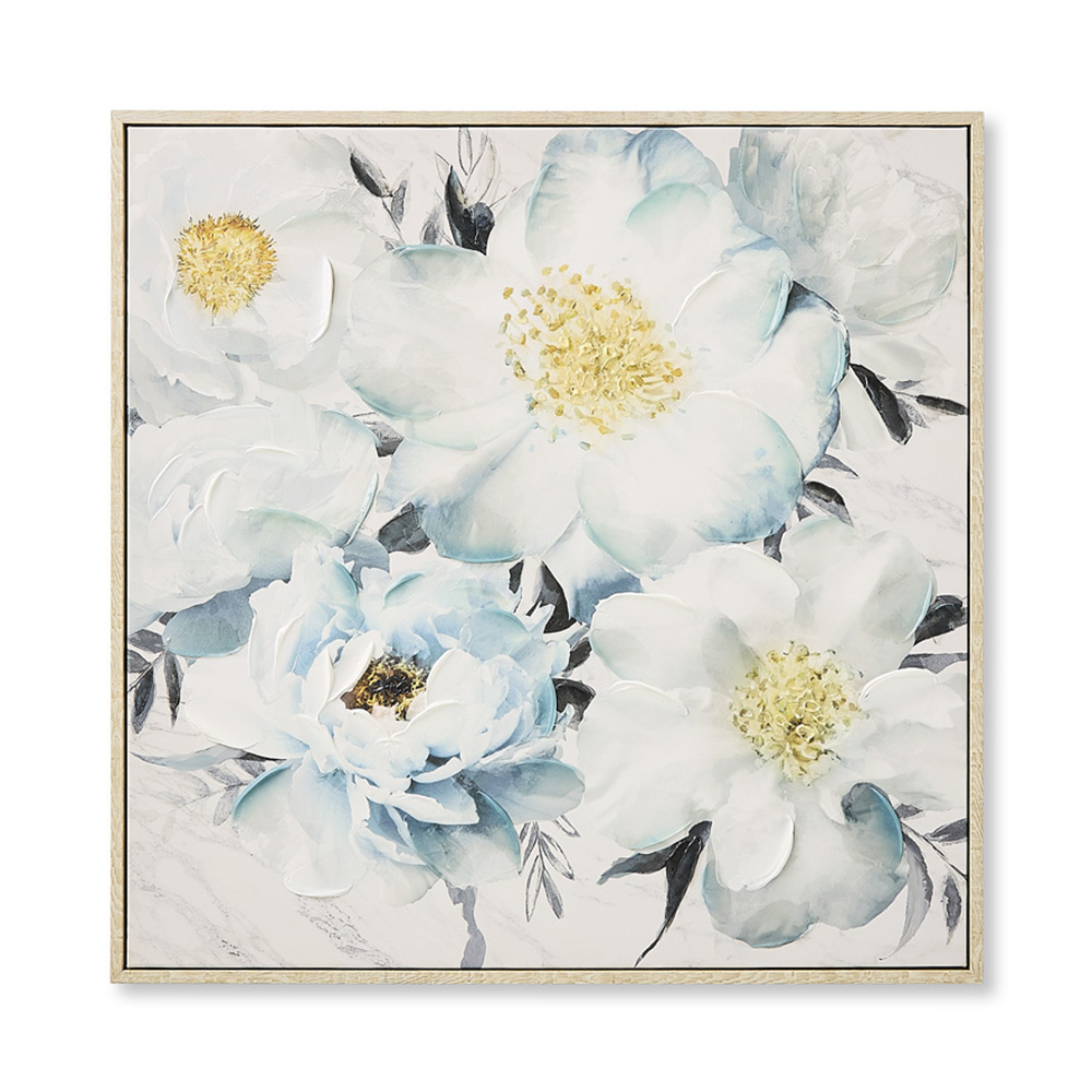 Floribunda Ice Blue Rose Canvas | Homewares | Adairs