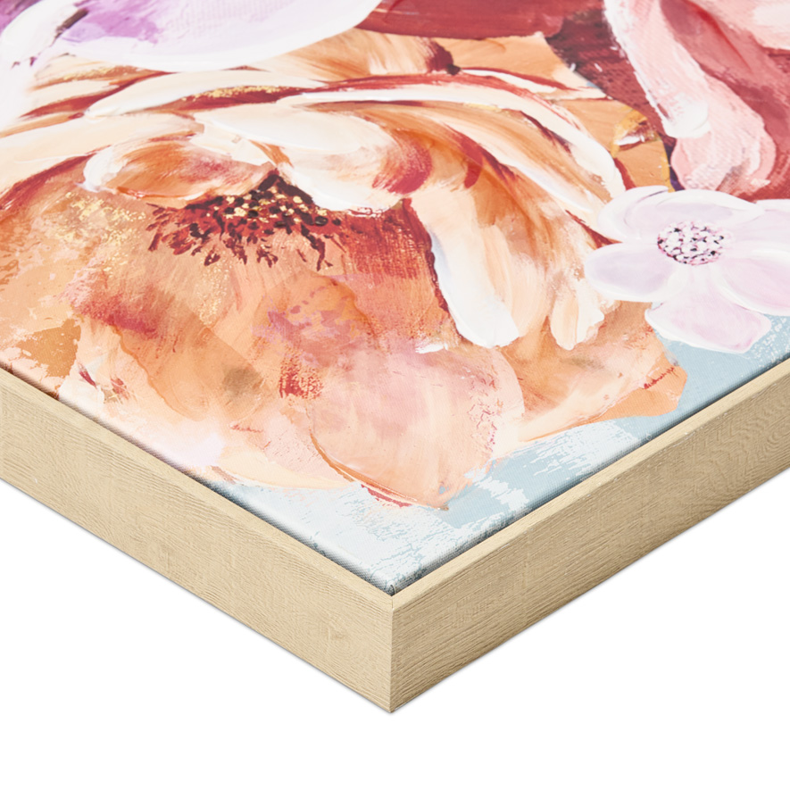 Floribunda Pink Rosa Canvas | Adairs