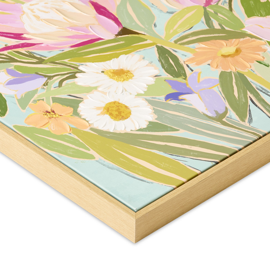 Blooming Bouquet Mint Canvas | Adairs