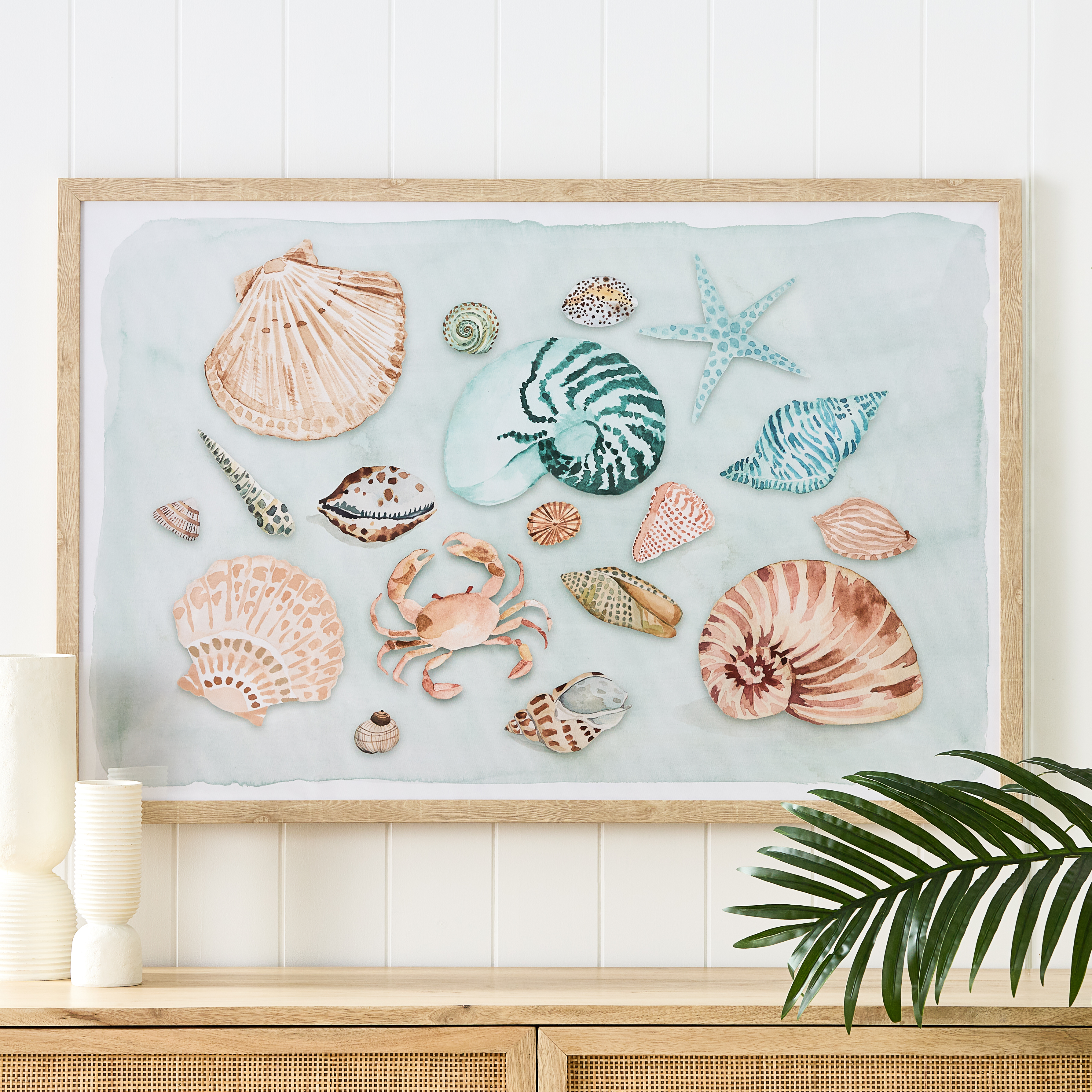 Summer Breeze Fish & Shells Sea Life Canvas | Adairs