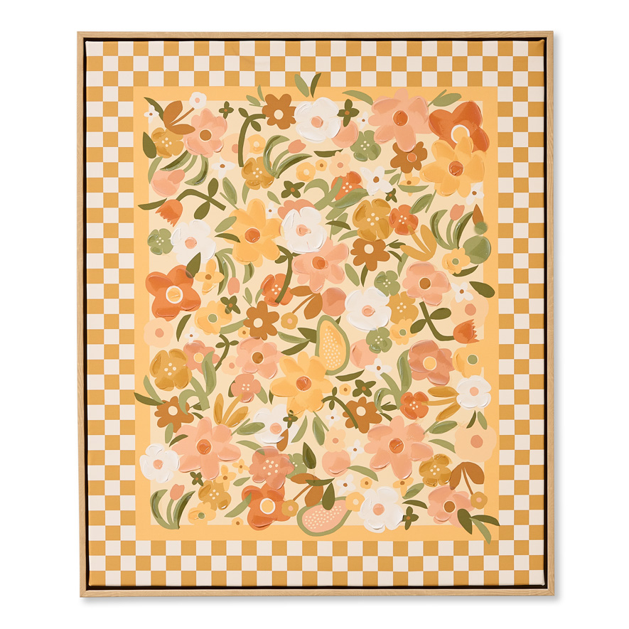 Retro Floral Multi Canvas | Adairs
