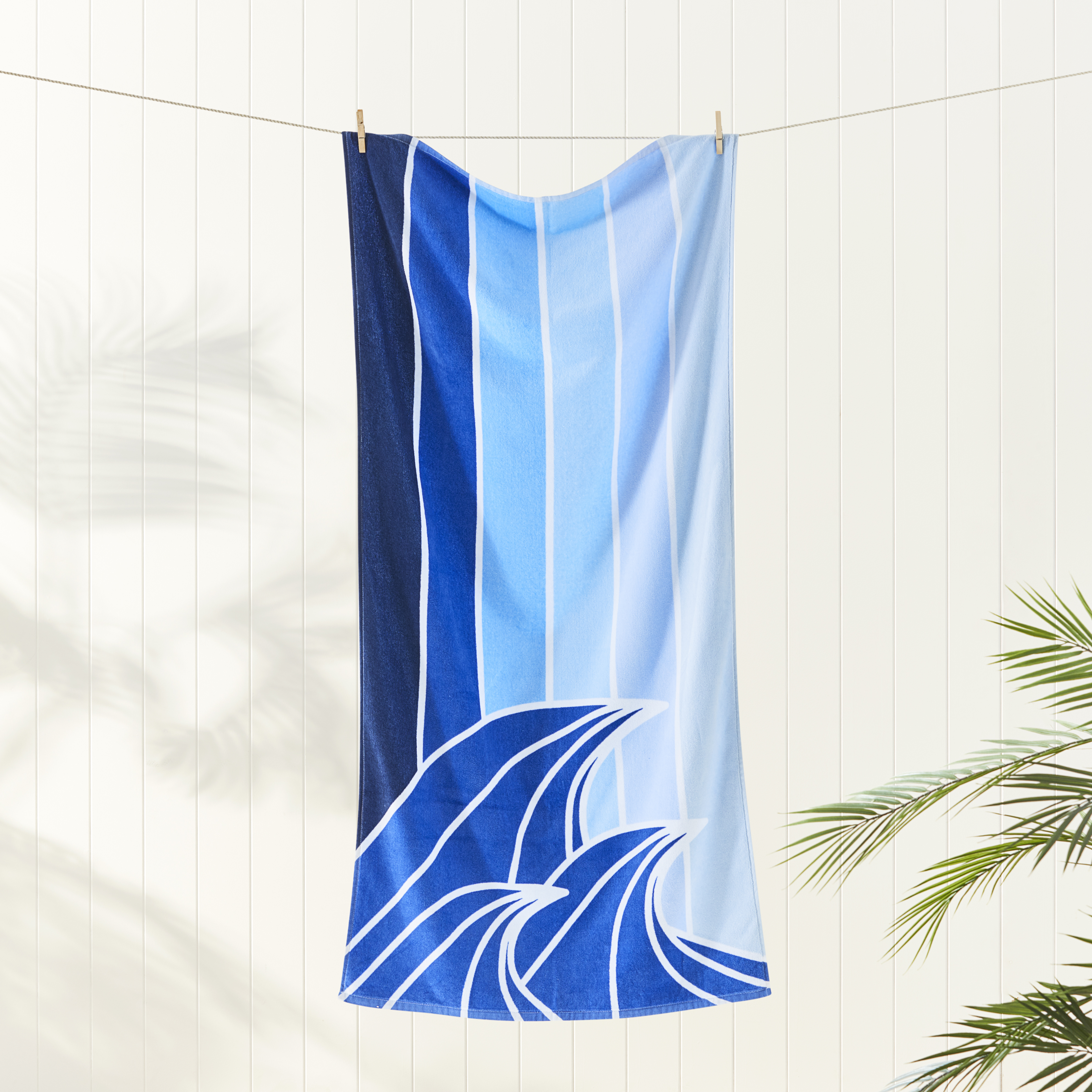 Adairs Kids - Kids Wave Stripe Beach Printed Towel | Adairs