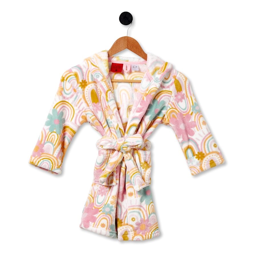 Adairs Kids - Ultra Soft Sunshine & Rainbows Kids Bath Robe | Adairs