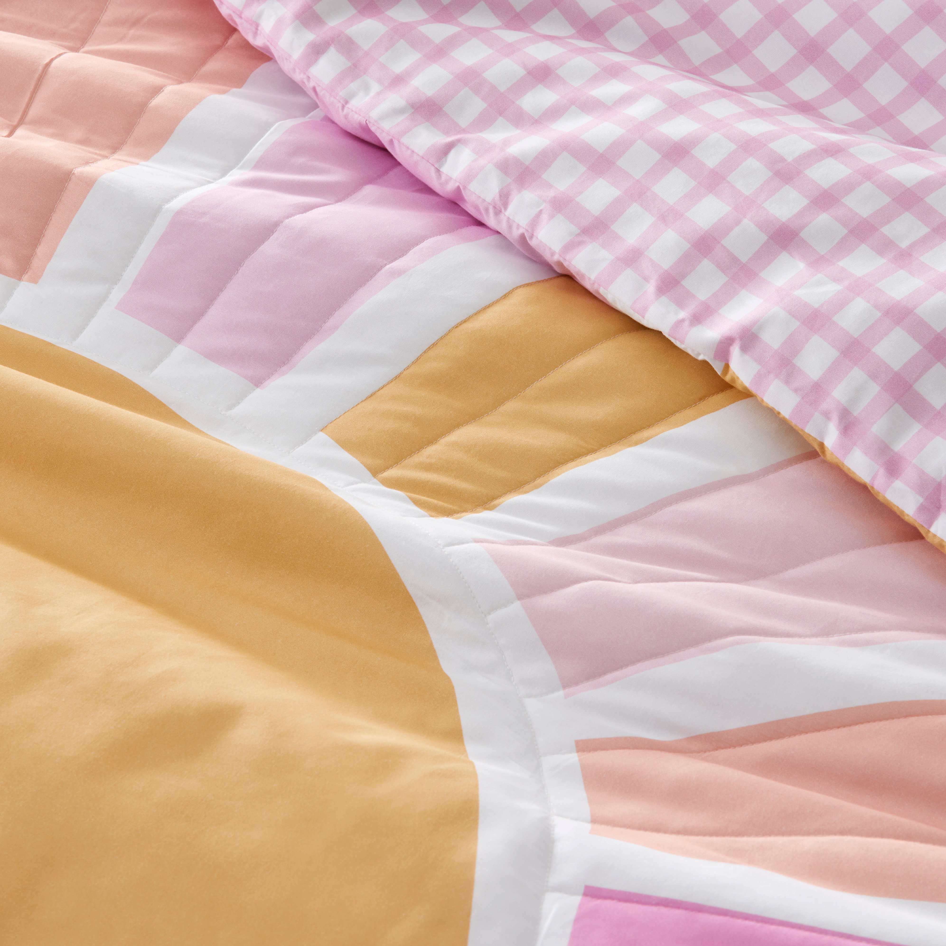 Adairs Kids - Sunrise Heavenly Pink Quilted Quilt Cover Set | Adairs
