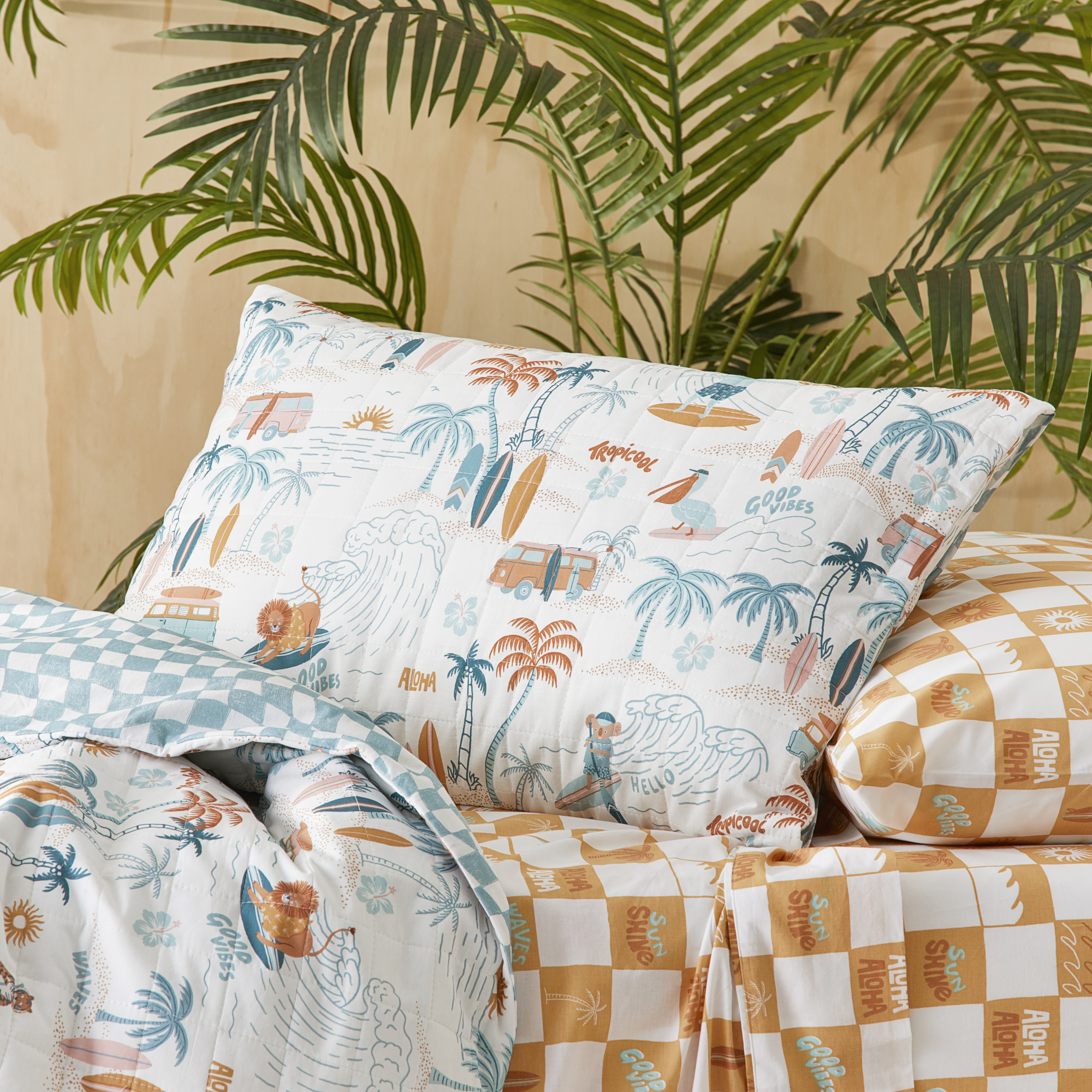 Adairs Kids - Summer Surf Ocean Quilt Cover Set | Adairs