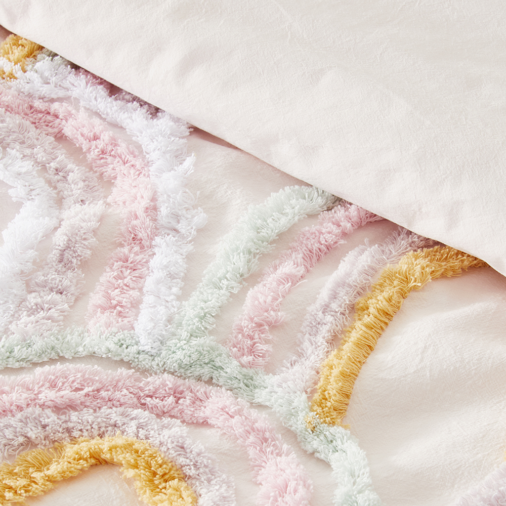 Adairs Kids - Rosie Rainbow Tufted Quilt Cover Set | Adairs