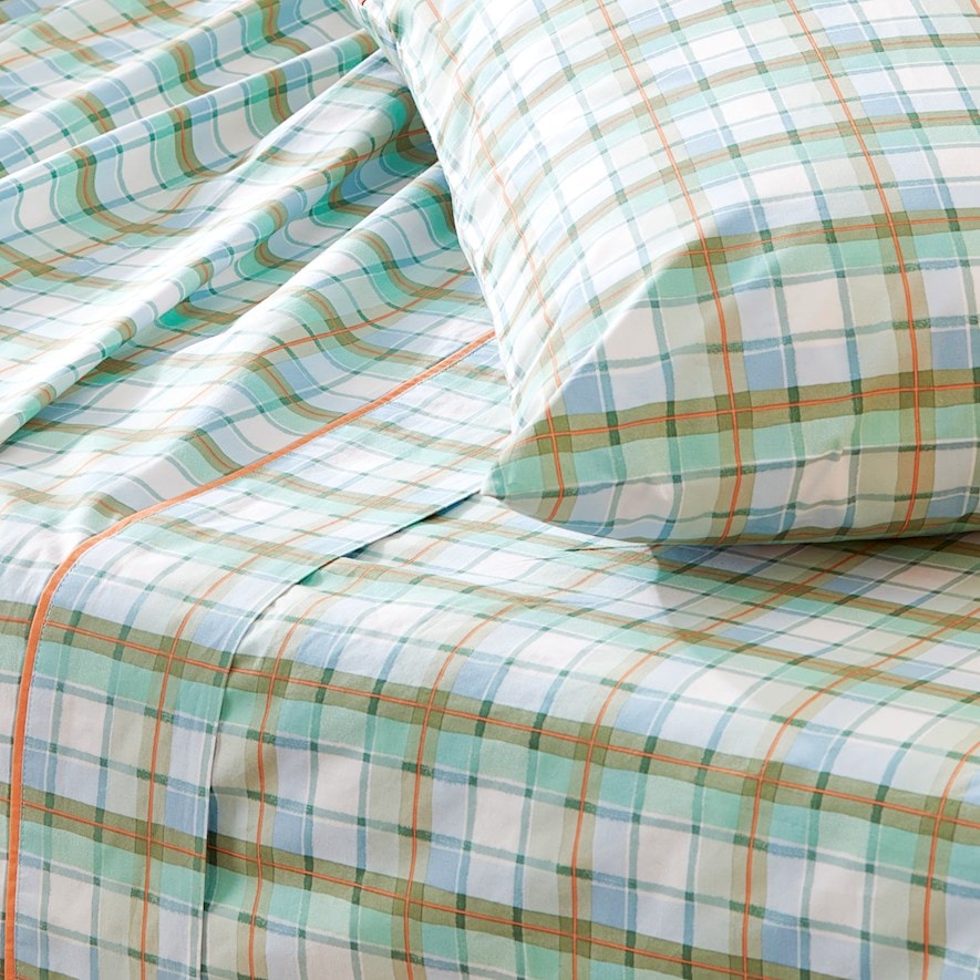 Adairs Kids Brock Multi Plaid Sheet Set Adairs