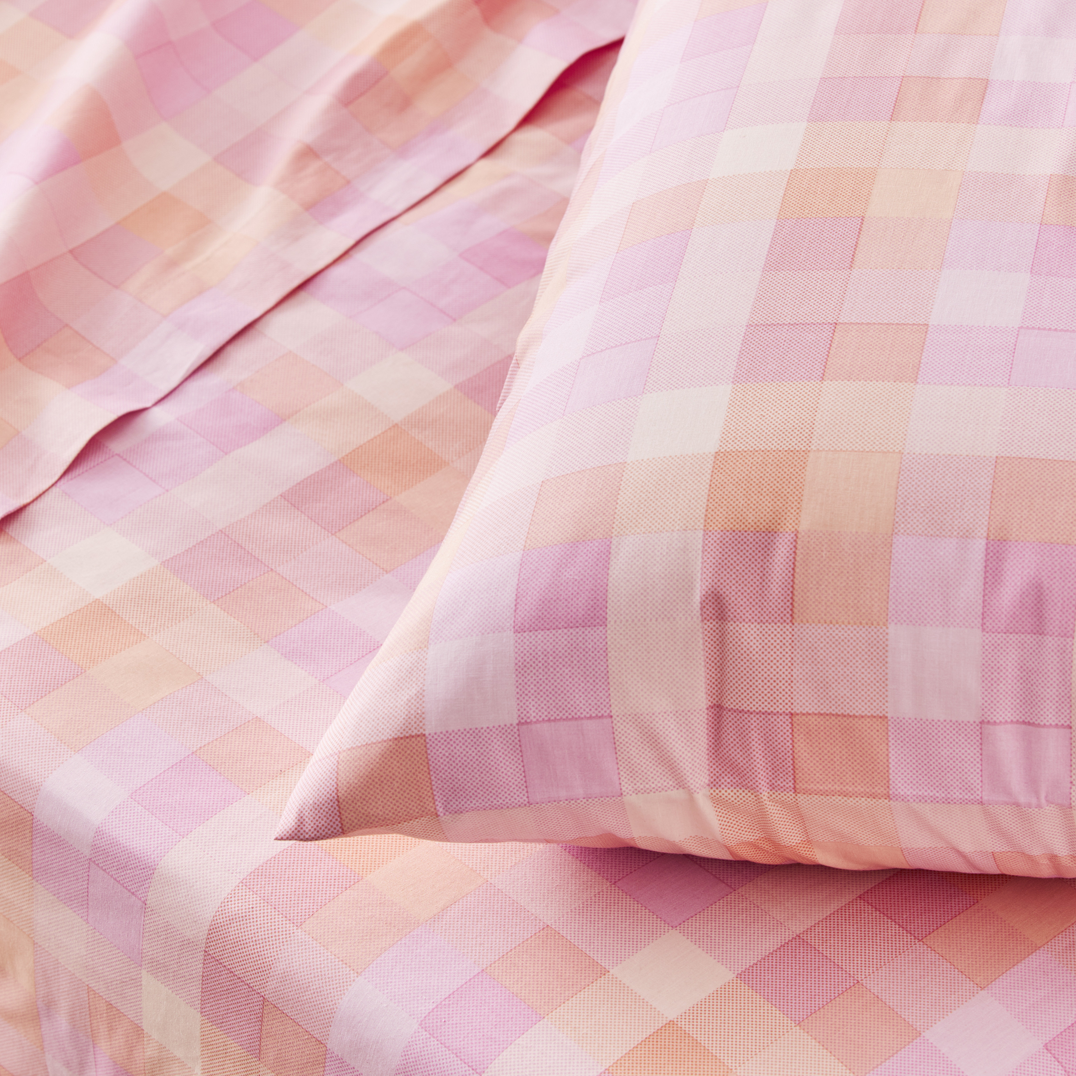 Adairs Kids - Bailey Tangerine Check Sheet Set | Adairs