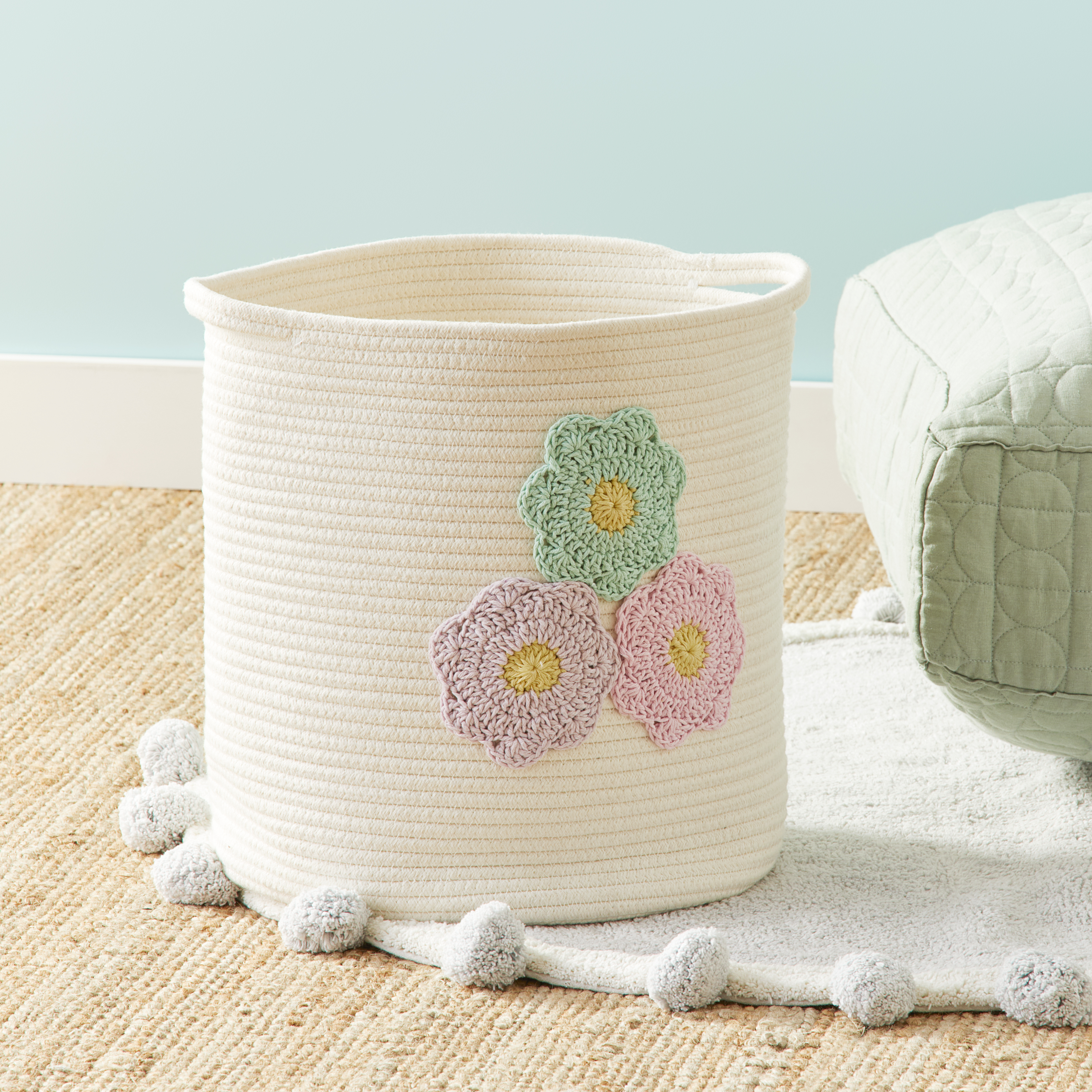 Adairs Kids - Pretty Floral Designer Decorative Basket | Adairs