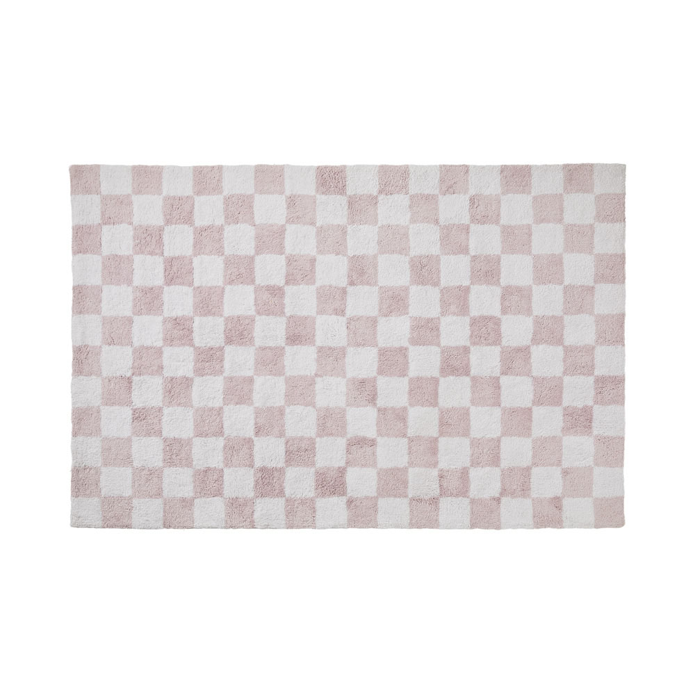 Adairs Kids - Decorative Pink Check Rug | Adairs