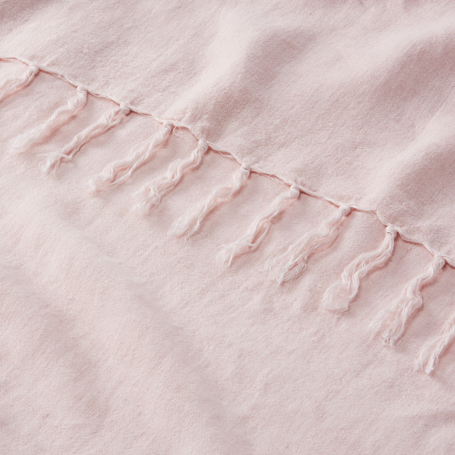 Adairs Kids - Quincy Powder Pink Linen Throw | Adairs
