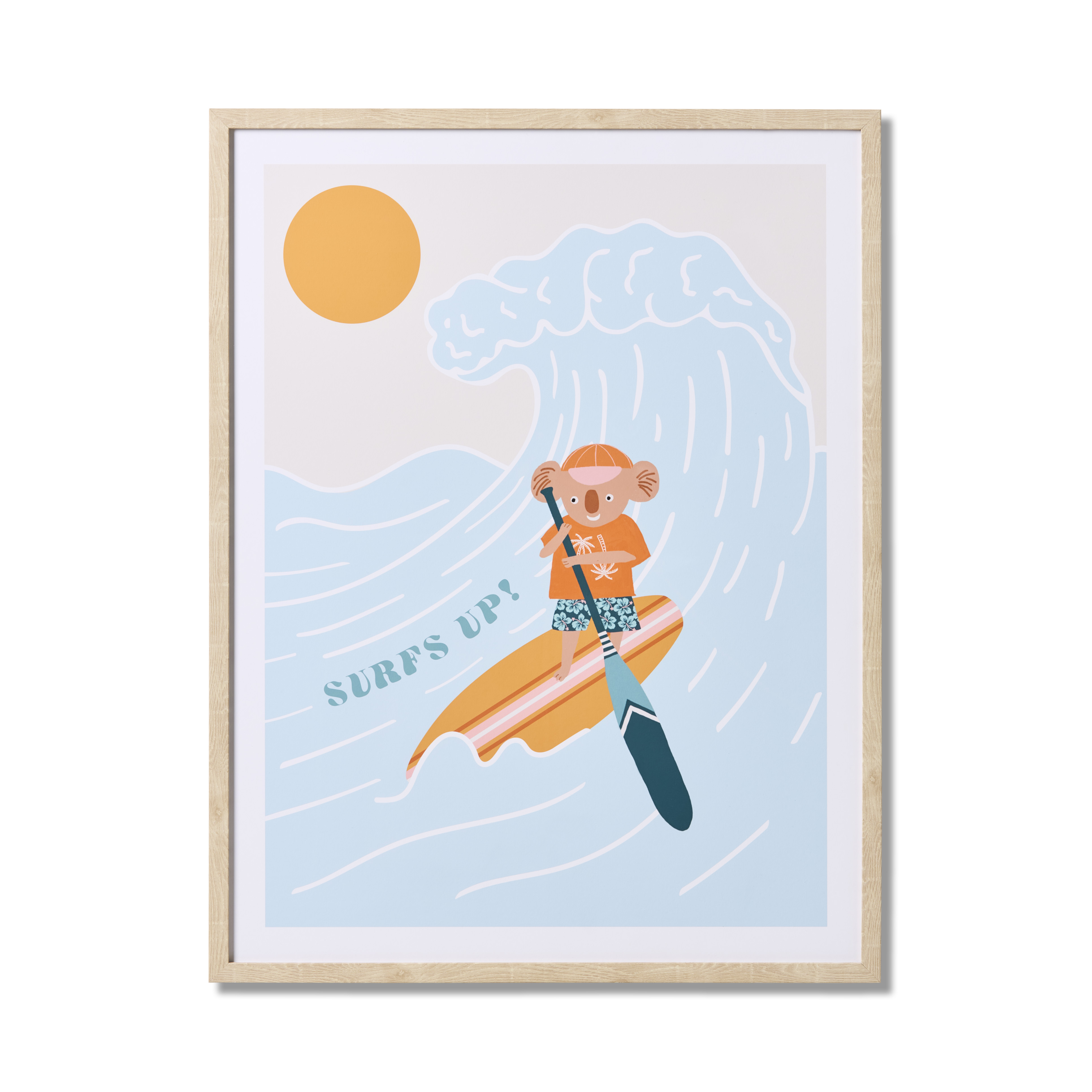 Adairs Kids - Koala Surfs Up Wall Art | Adairs