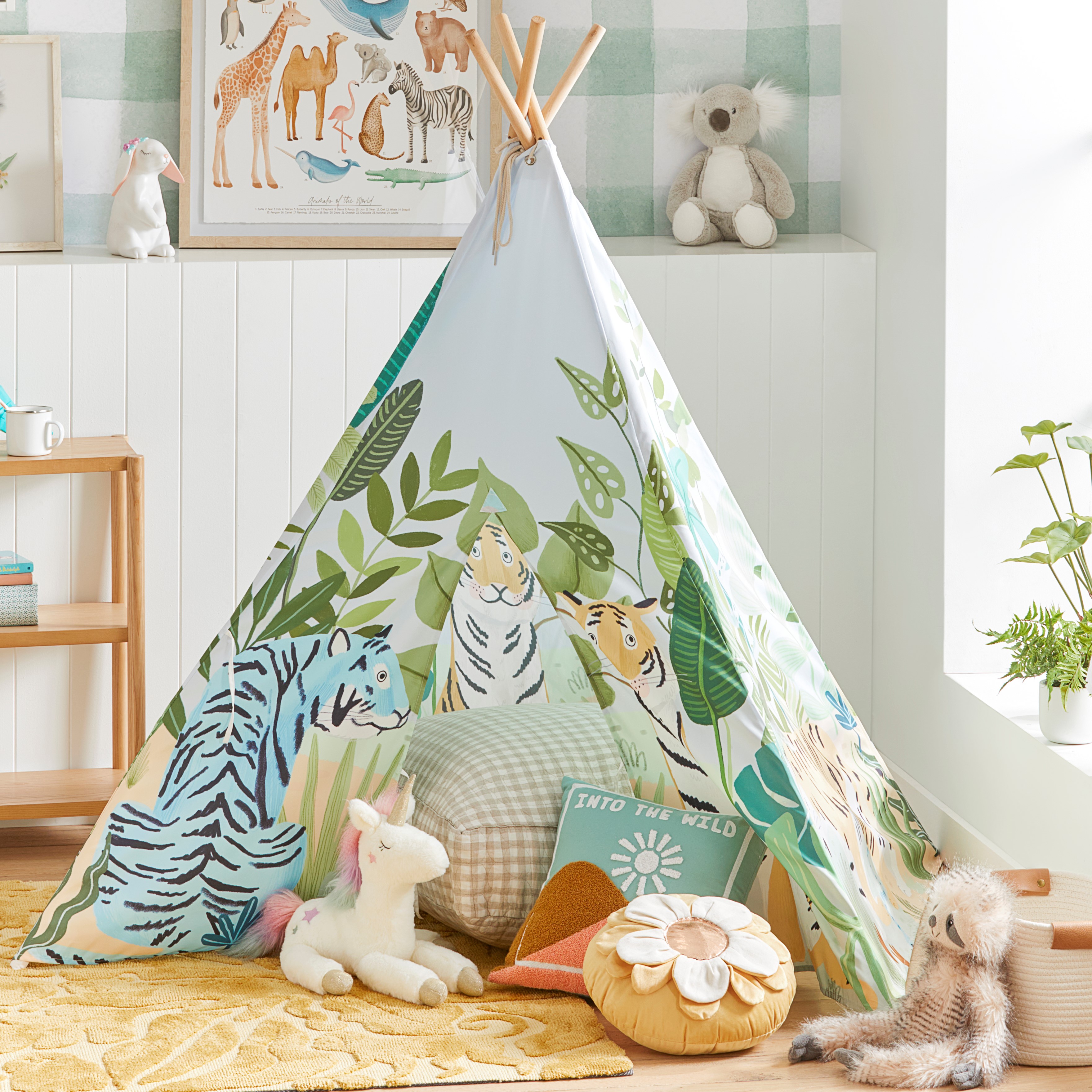 Adairs Kids - Animal Paradise Teepee | Adairs