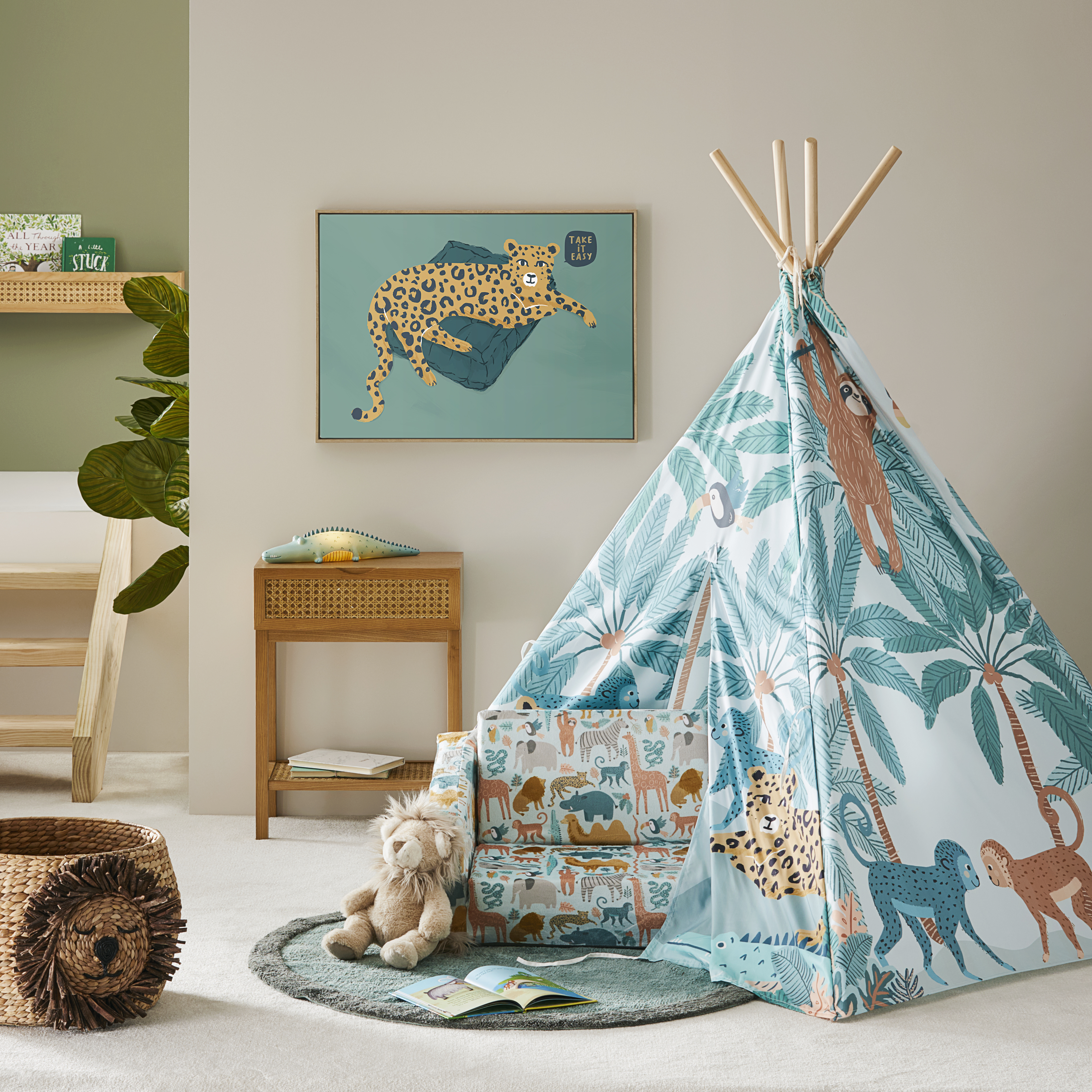 Adairs Kids - Wild World Blue Teepee | Adairs