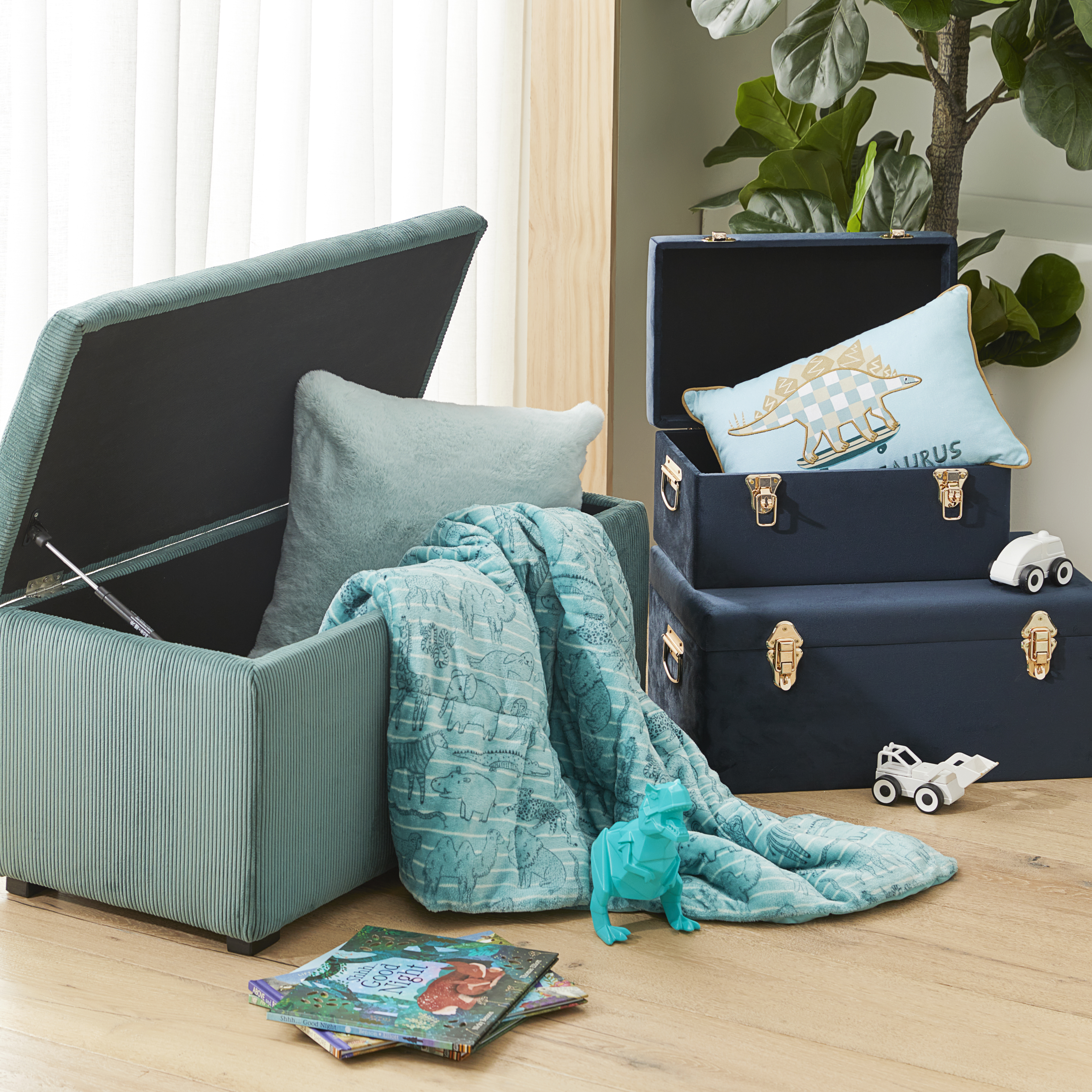 Adairs Kids - Heirloom Midnight Blue Storage Trunks | Adairs