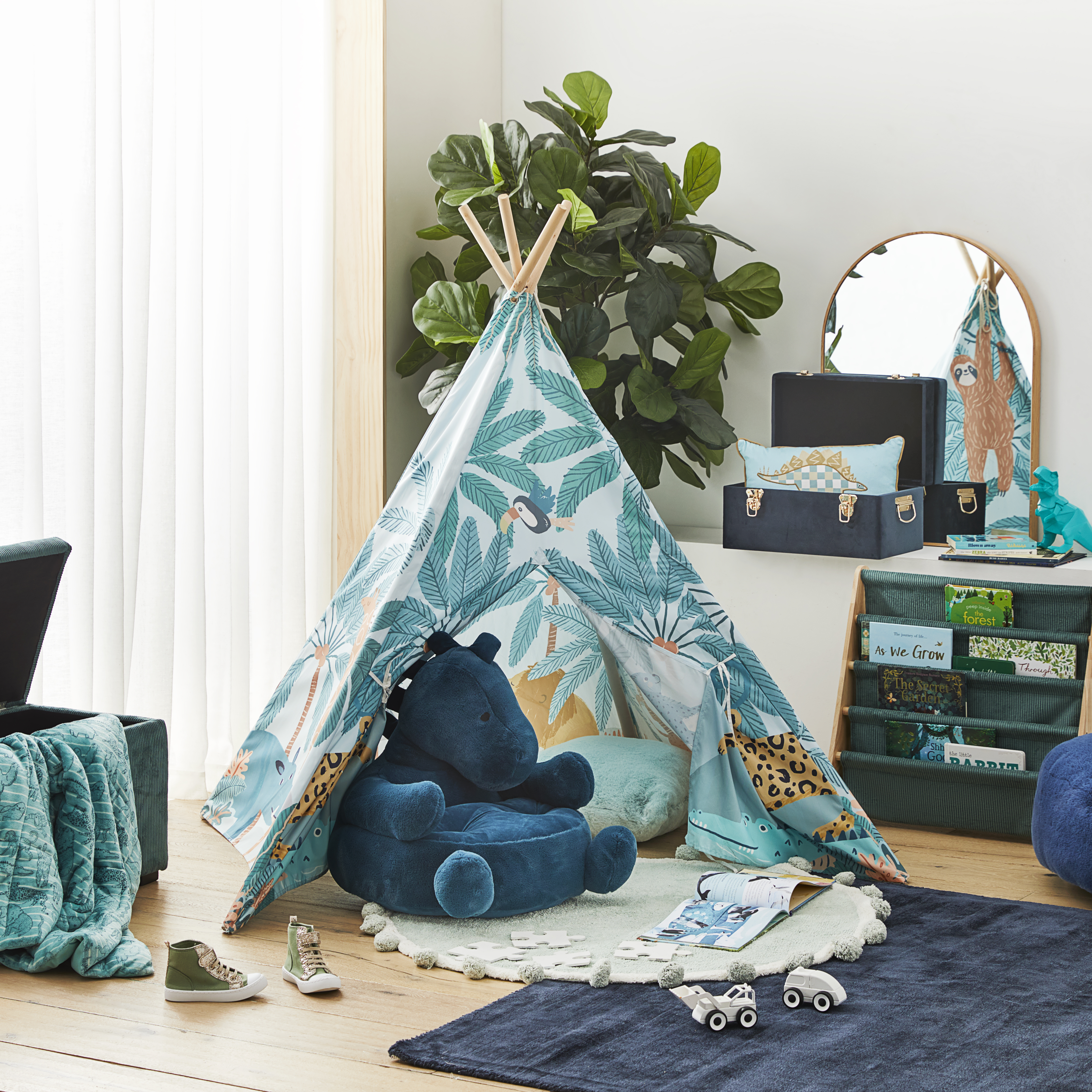 Adairs Kids - Heirloom Midnight Blue Storage Trunks | Adairs