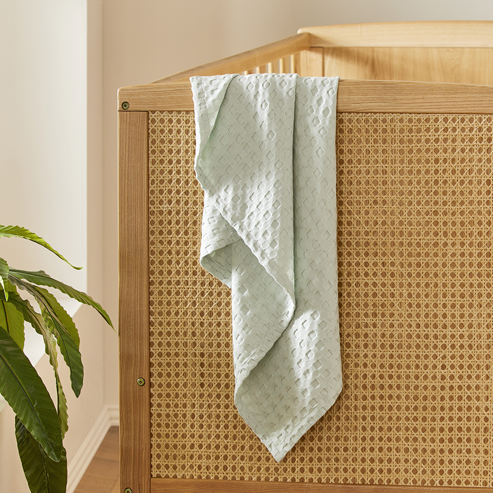 Adairs Baby - Bobbi Bamboo Cotton Waffle Sky Baby Blanket | Adairs