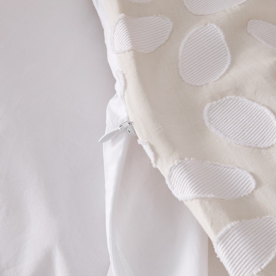 Adairs Kids - Sienna Natural Textured Floral Cot Quilt Cover Set | Adairs