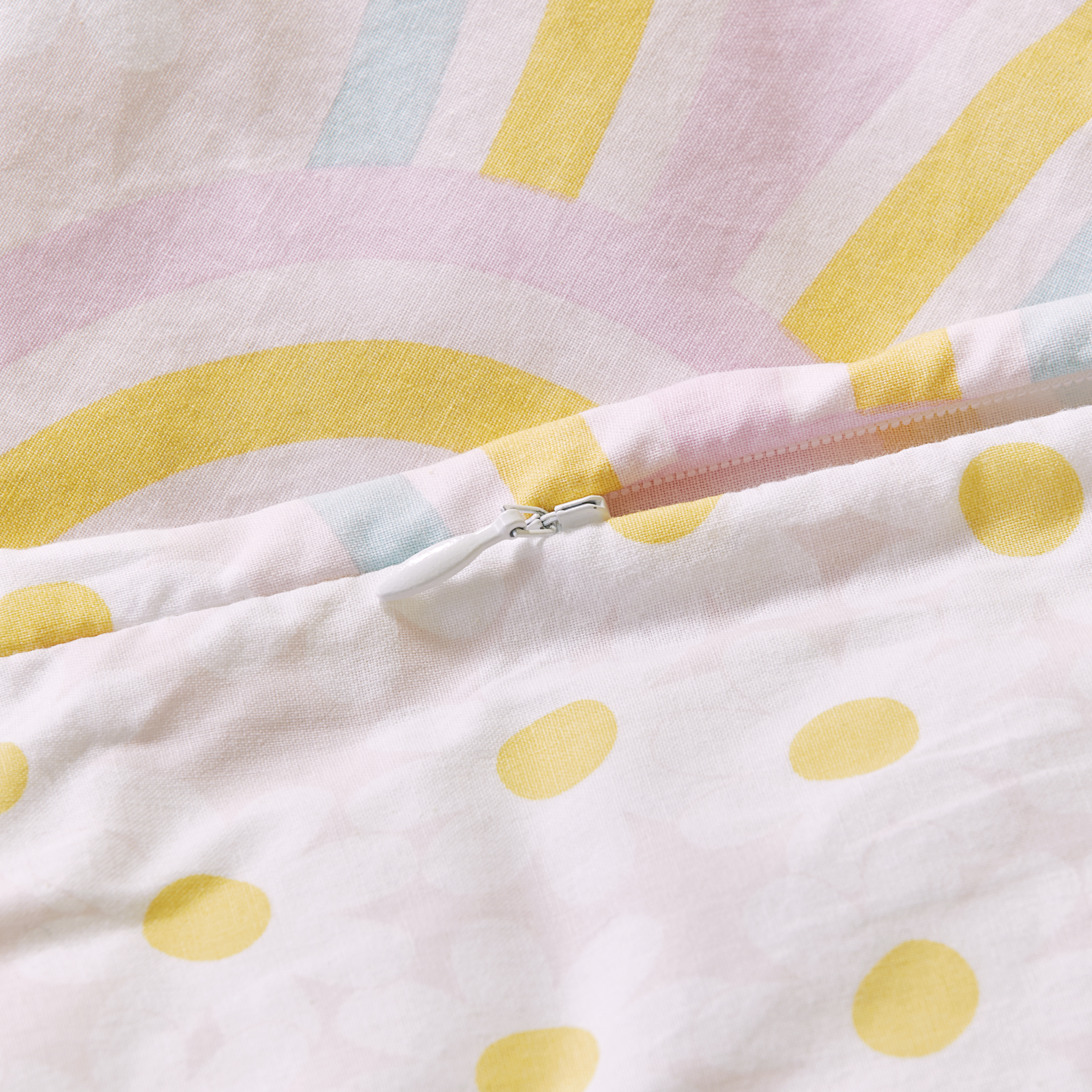 Adairs Kids - Stonewashed Rainbow Daisy Multi Cot Quilt Cover | Adairs