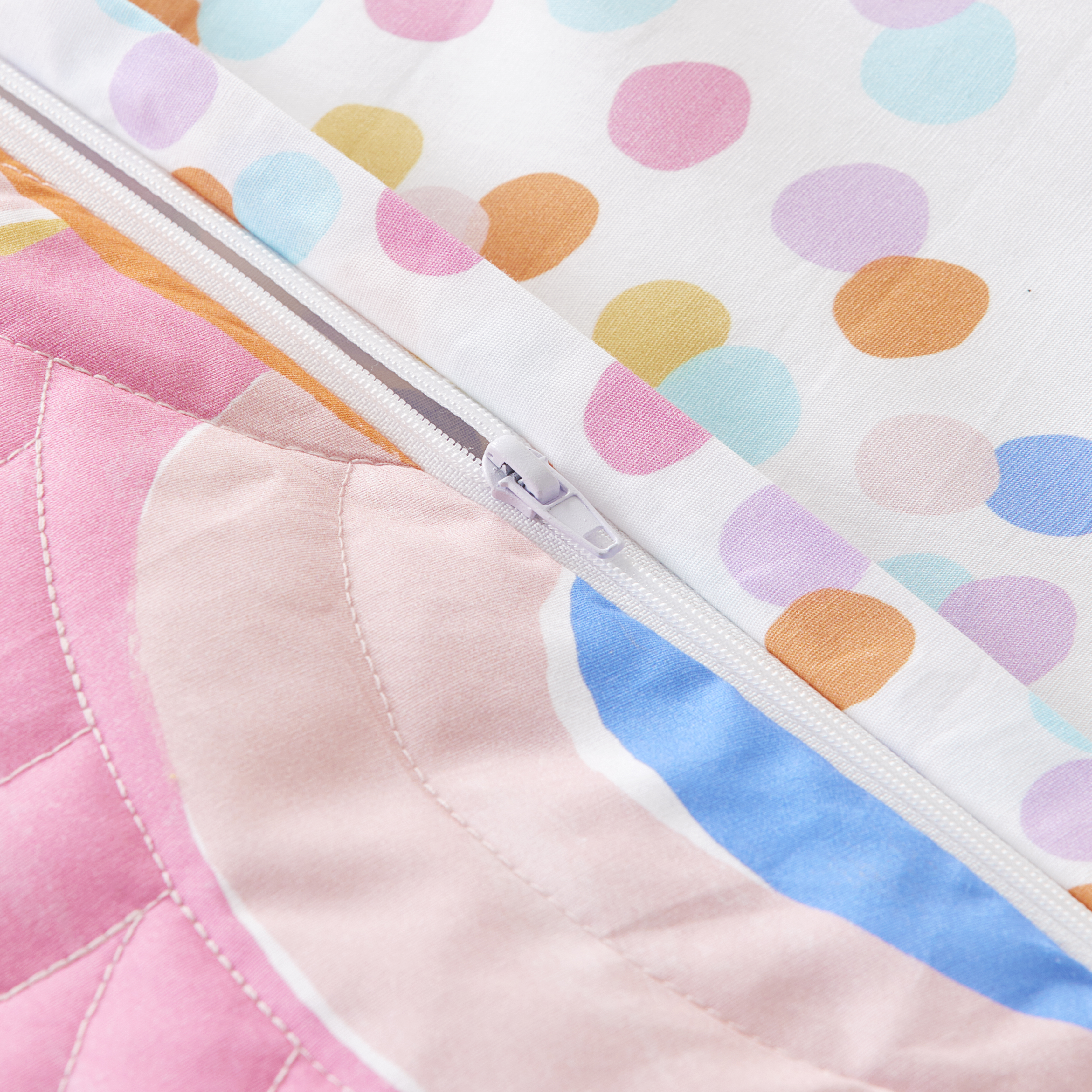 Adairs Kids - Rainbow Burst Multi Quilted Cot Quilt Cover Set | Adairs