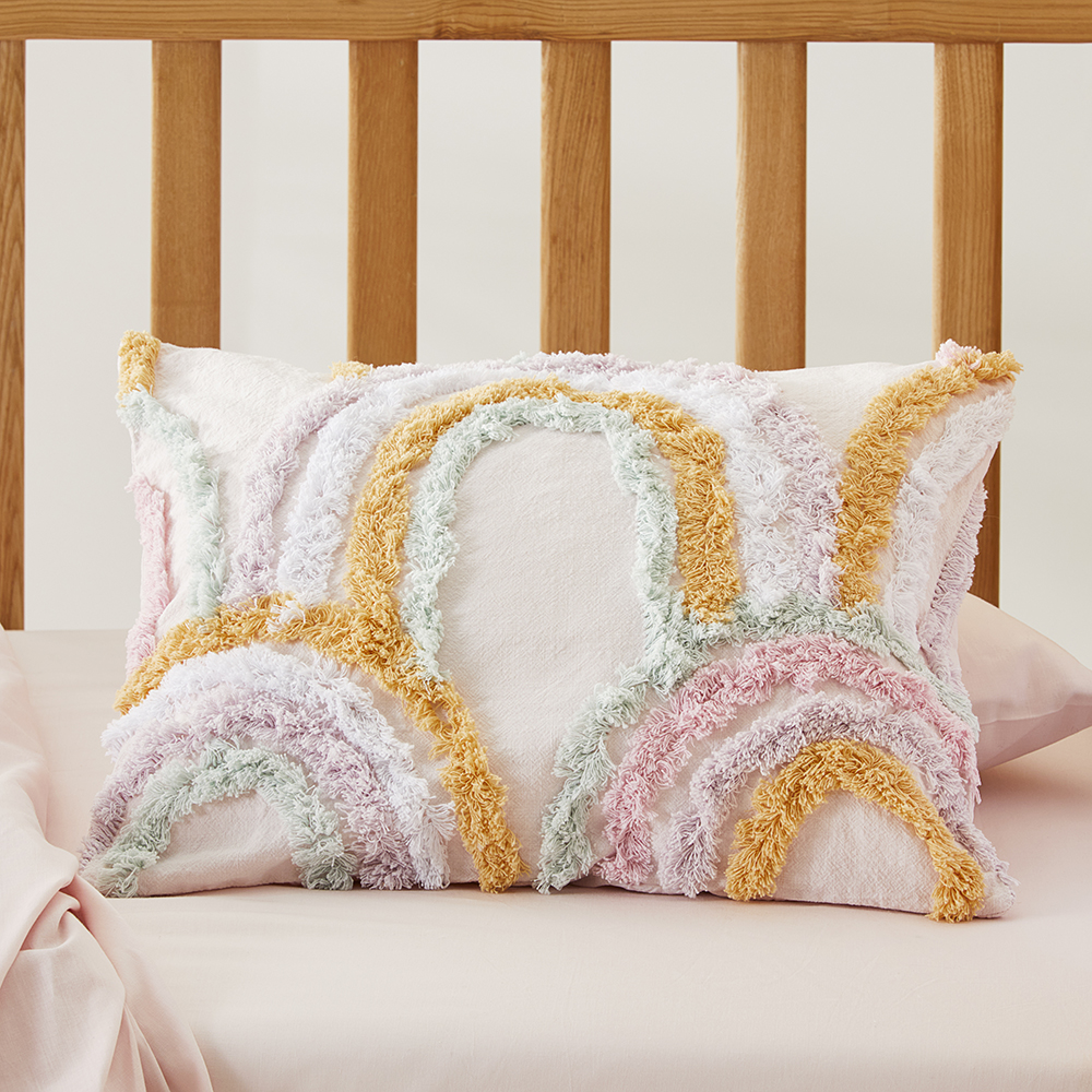 Adairs Kids - Rosie Rainbow Tufted Cot Quilt Cover Set | Adairs