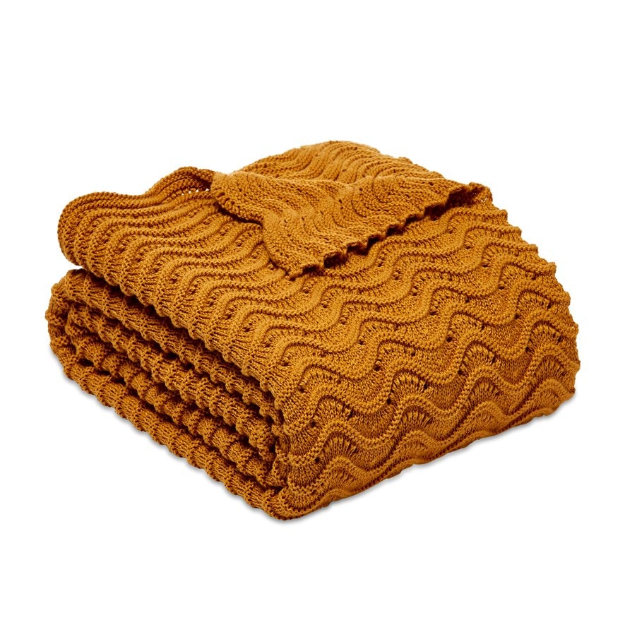 Adairs Baby - Organic Cotton Golden Ripple Baby Blanket | Adairs